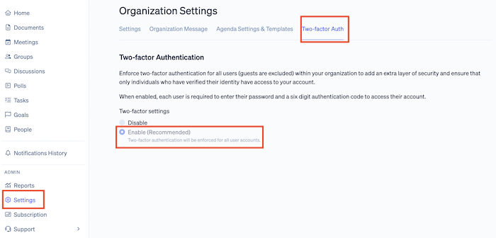 Enable Two-Factor Authentication (2FA) for All Users
